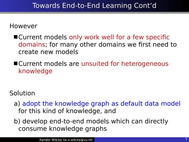 The Knowledge Graph for End-to-End Learning on Heterogeneous Knowledge | PPT