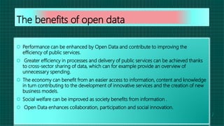 The use of open data | PPTX | Internet | Computing