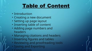 thesis writing using Microsoft word presentation | PPTX