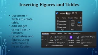 thesis writing using Microsoft word presentation | PPTX