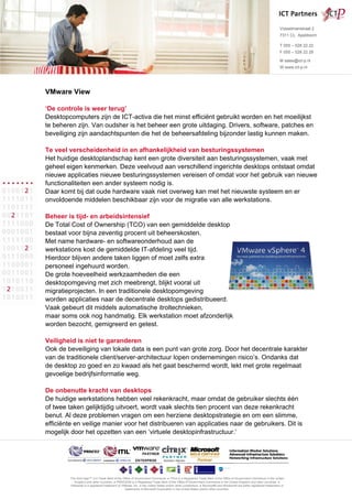 ICT Partners - Voordelen VMware View | PDF