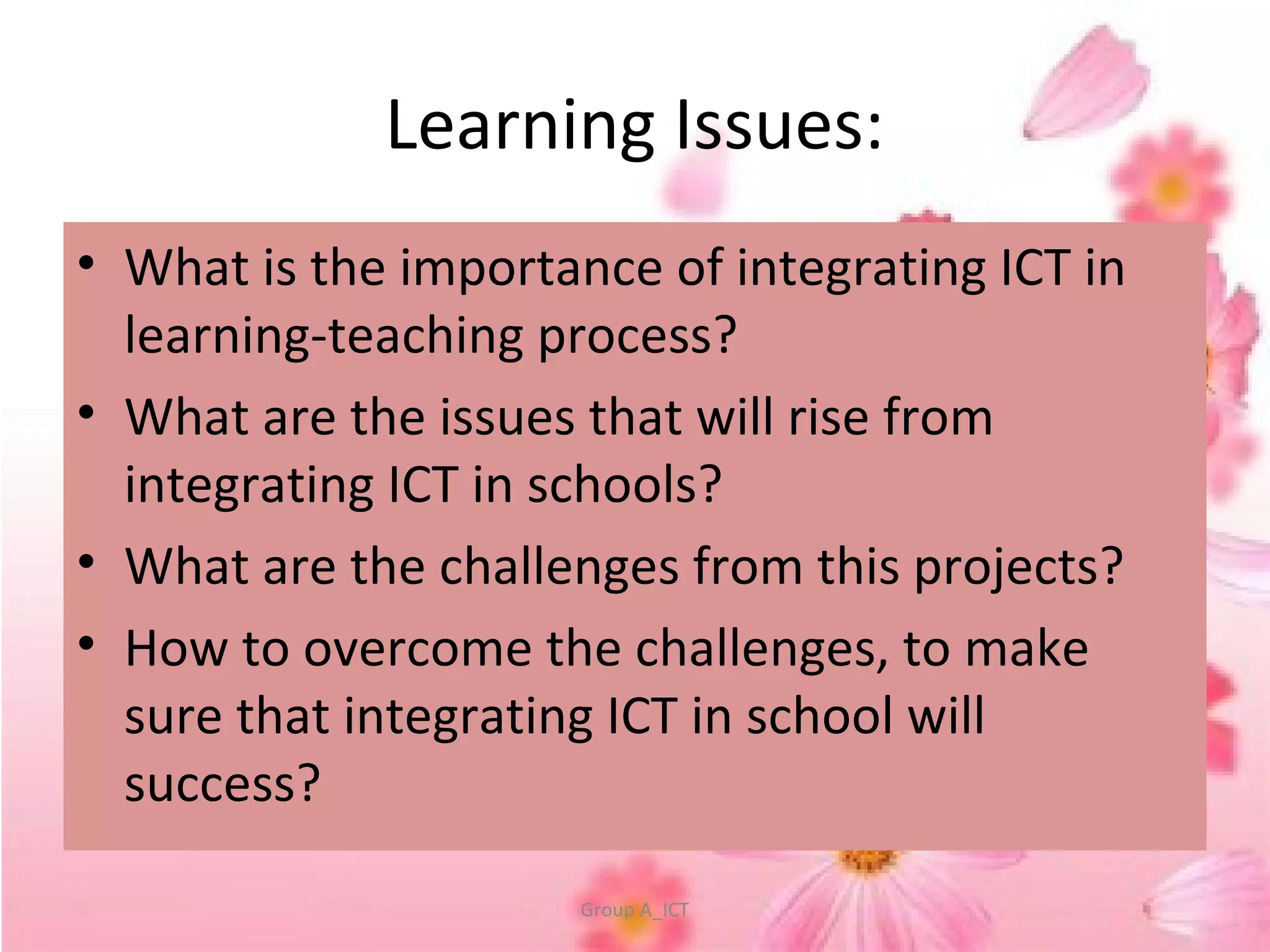 Ict Pbl Issues In Integrating Ict Ppt