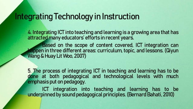 ICT PEDAGOGY INTEGRATION IN LEARNING PLANS.pptx | Professional School | Postgraduate Education