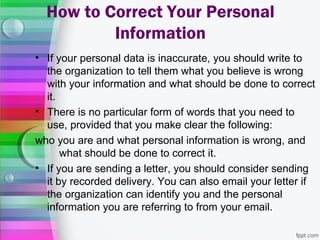 Ict personal info | PPT