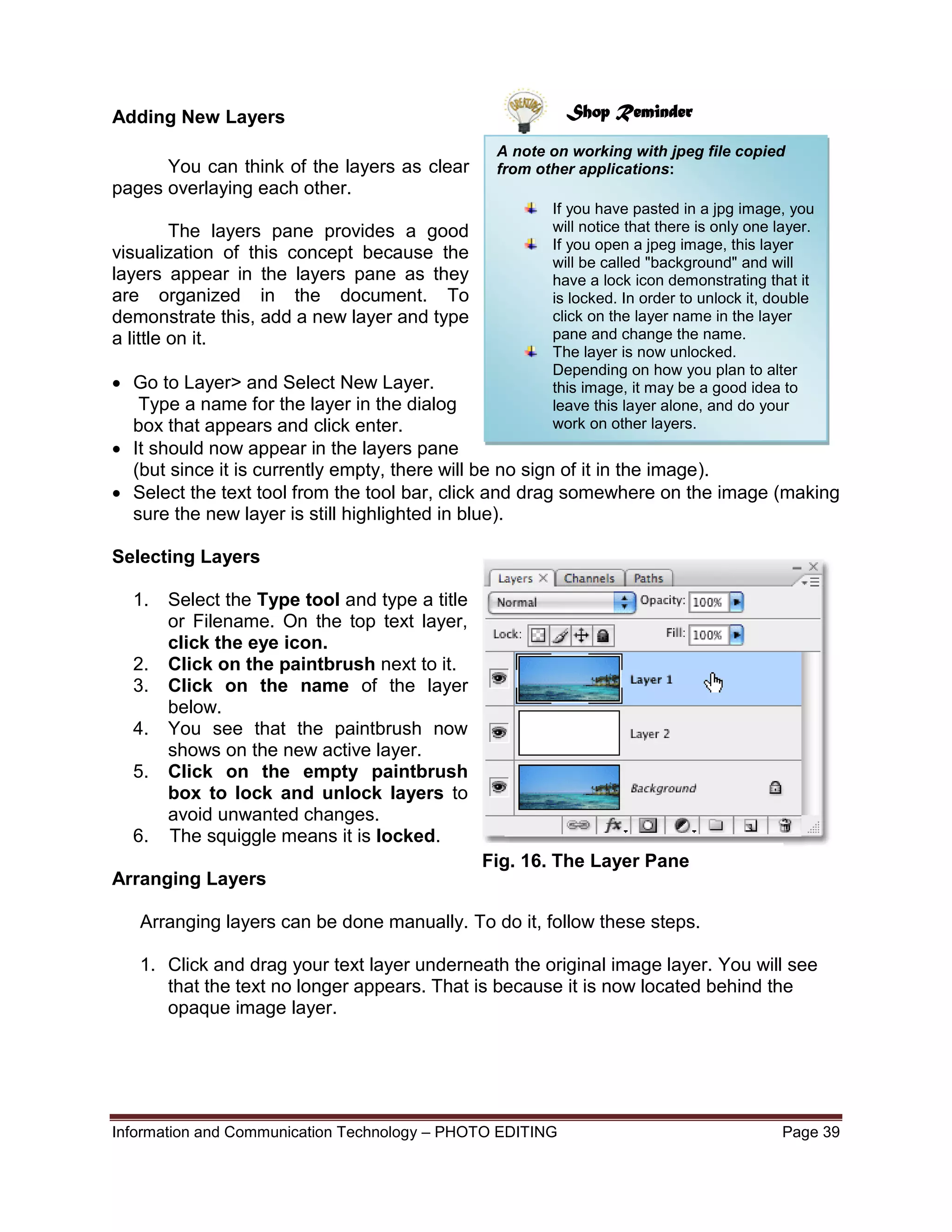 Grade 7 or Grade 8 ICT Photo Editing Learning Materials | PDF | Photo ...
