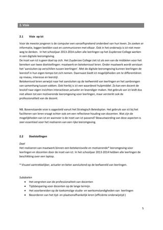 ICT Plan Zuyderzee College | PDF