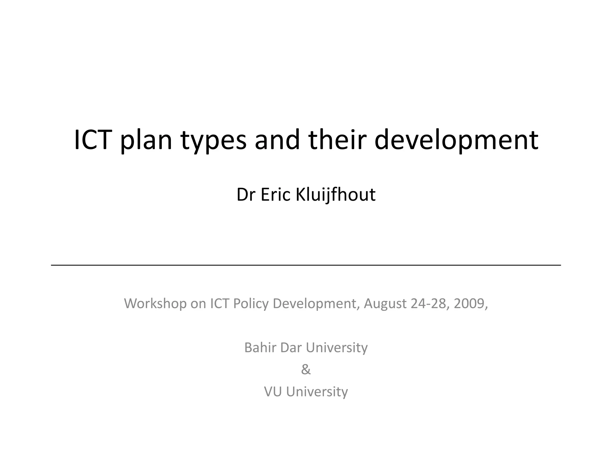 Ict plan types and their development | PPTX | Civil Engineering ...