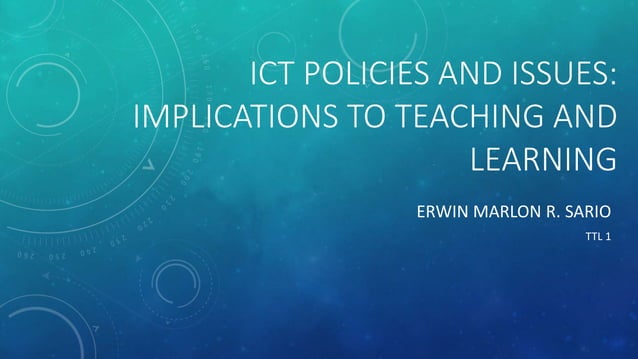 Ict Policies And Issues Ppt