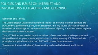 Ict policies and issues | PPT