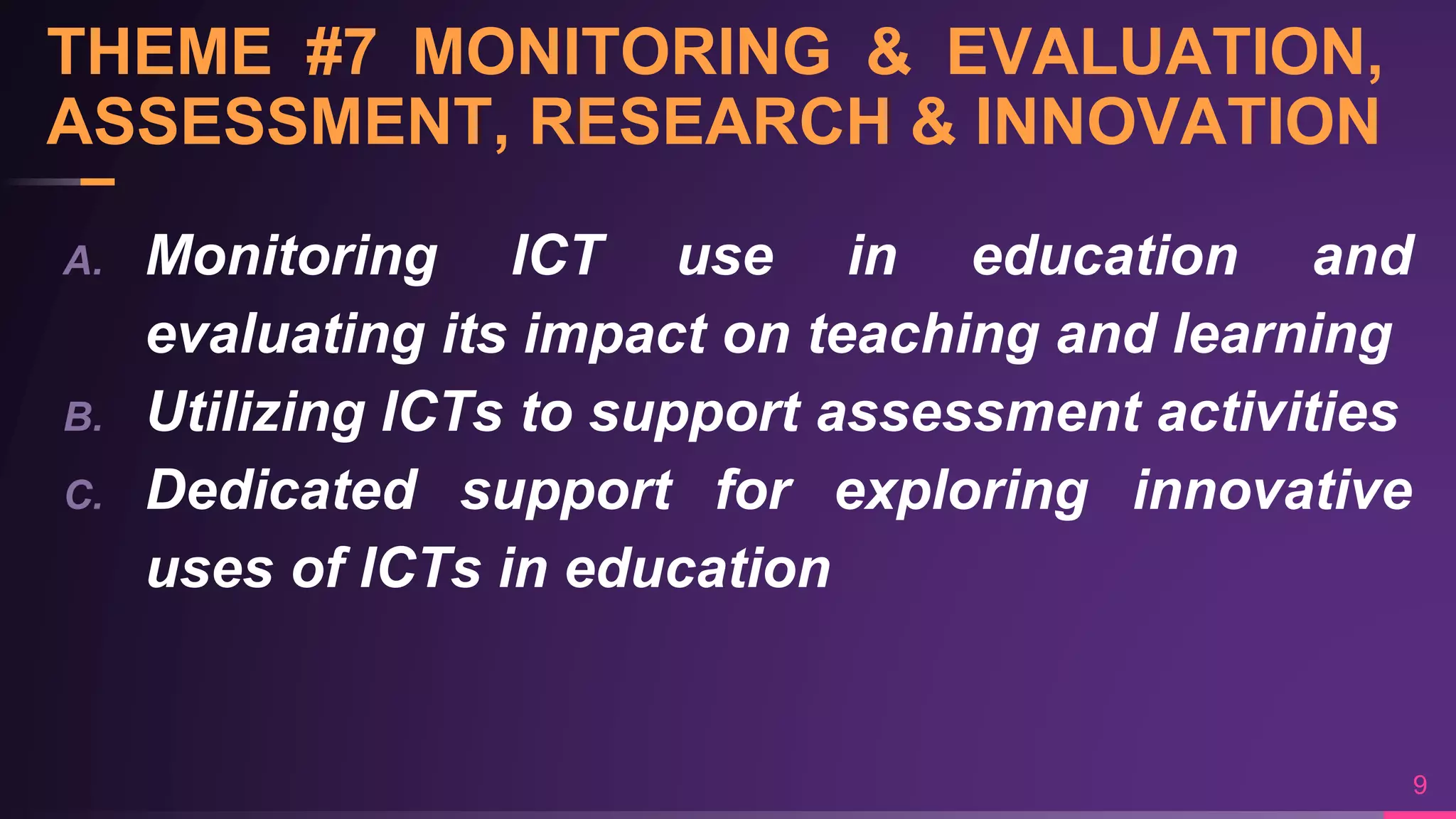Ict Policies Ict Safety Issues And Uses Of Ict In Teaching And