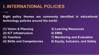 ICT POLICIES, ICT SAFETY ISSUES AND USES OF ICT IN TEACHING AND LEARNING | PPTX