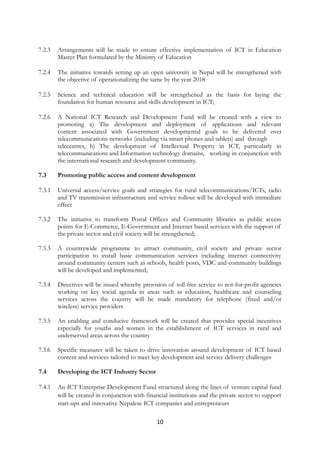 ICT Policy in Nepal | PDF