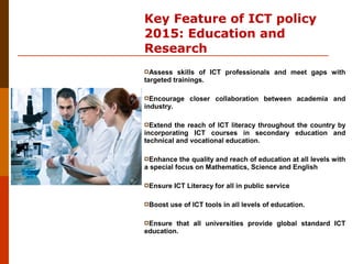 National ICT Policy of Bangladesh 20015 | PPT | Internet | Computing