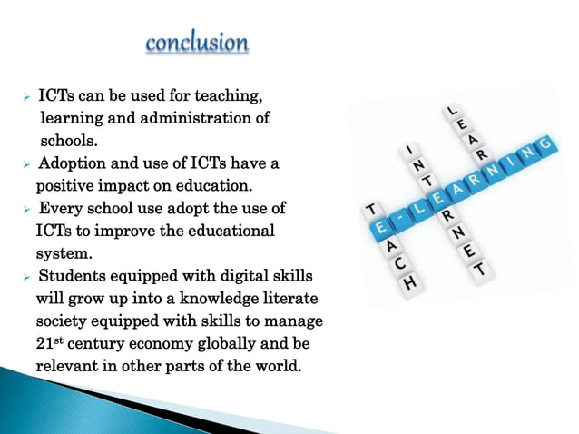 role of ICT in education | PPTX | Internet | Computing