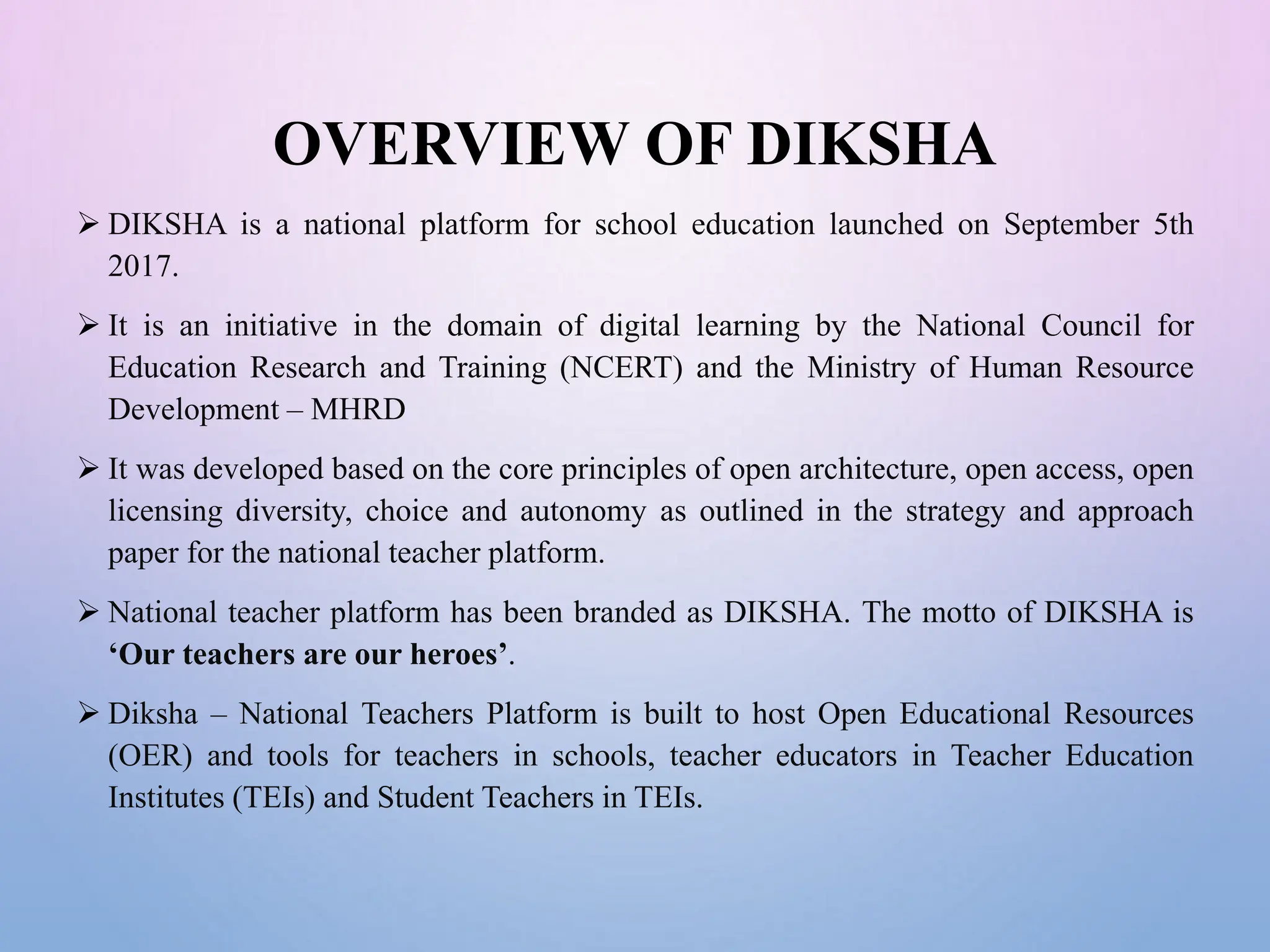 PPT on NROER, DIKSHA and TNTP | PPTX