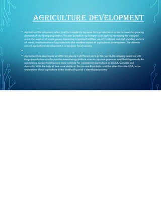 About Agricultural activities and it's types | PDF