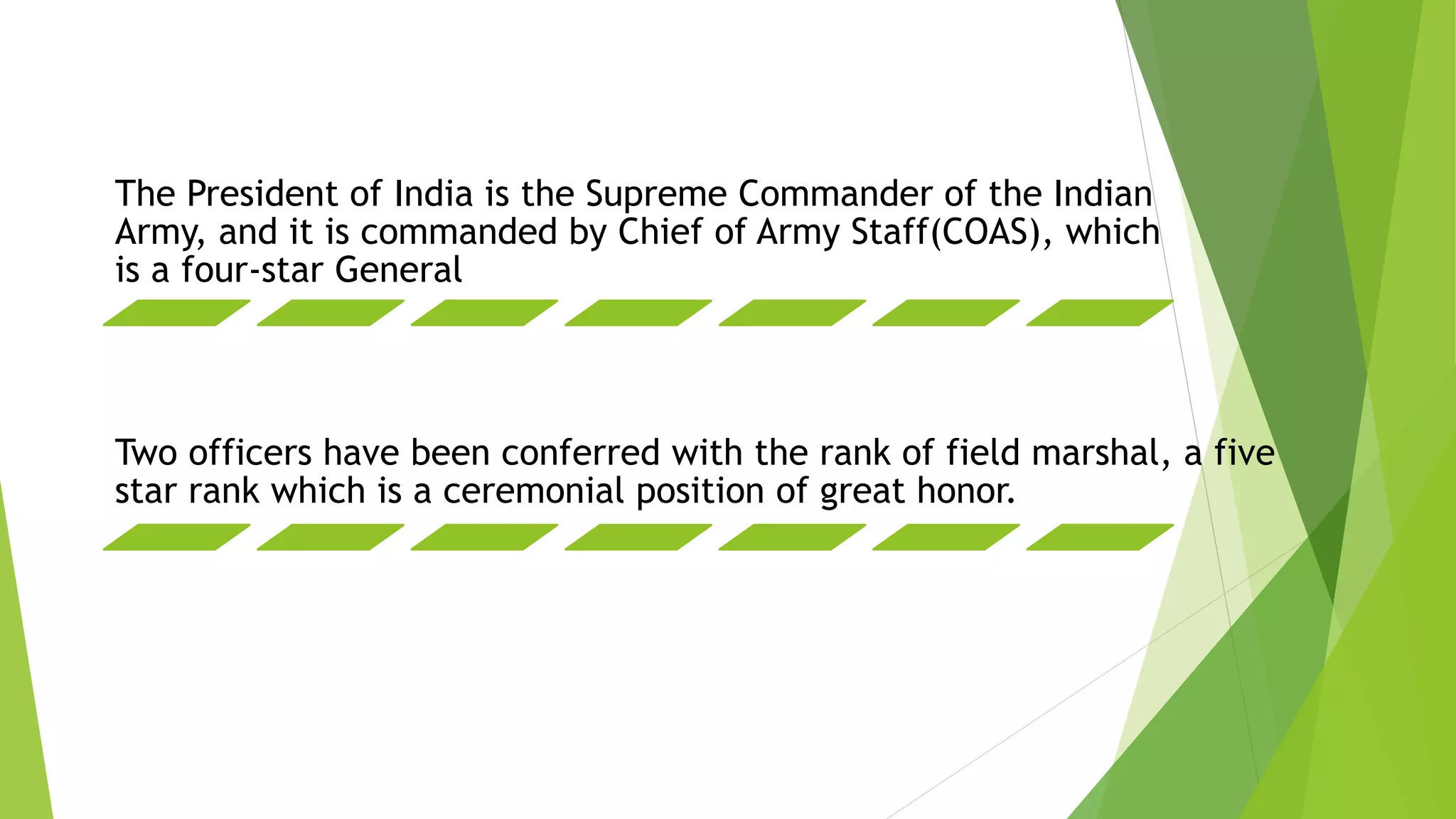 THE INDIAN ARMY | PPTX