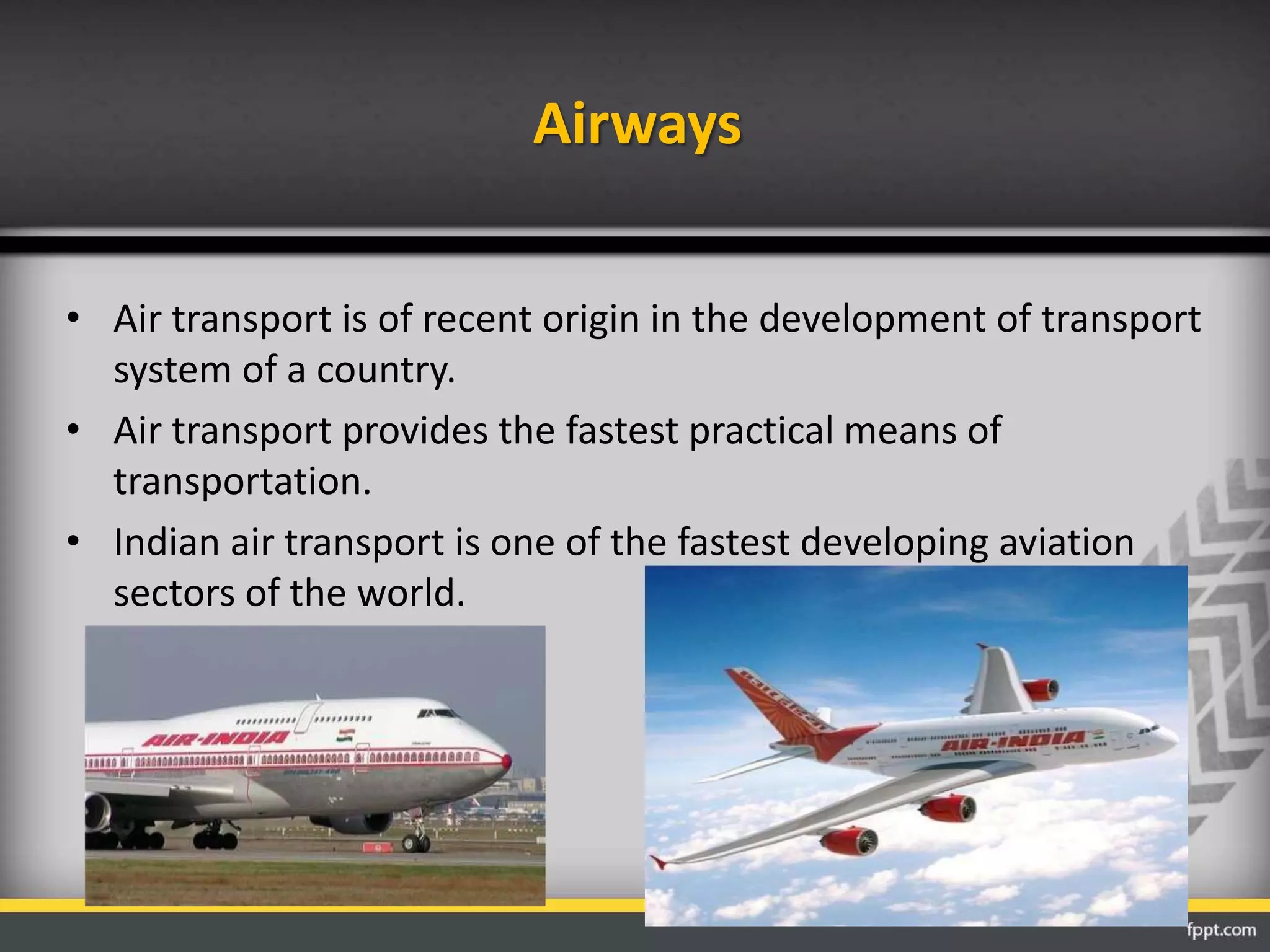 Transportation in India | PPTX