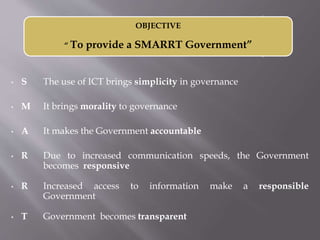 Ict ppt on e governance | PPTX