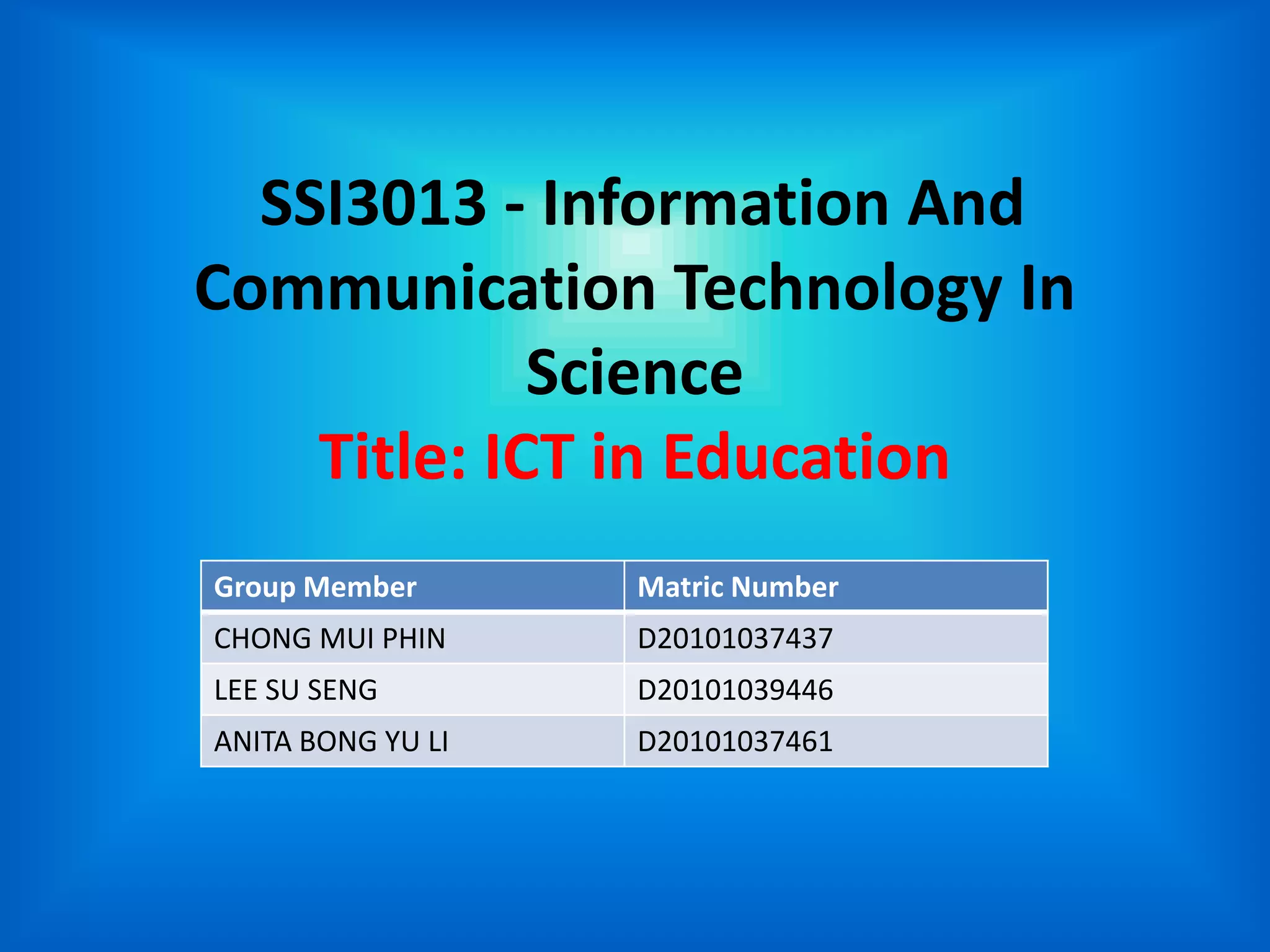 Ict presentation | PPTX