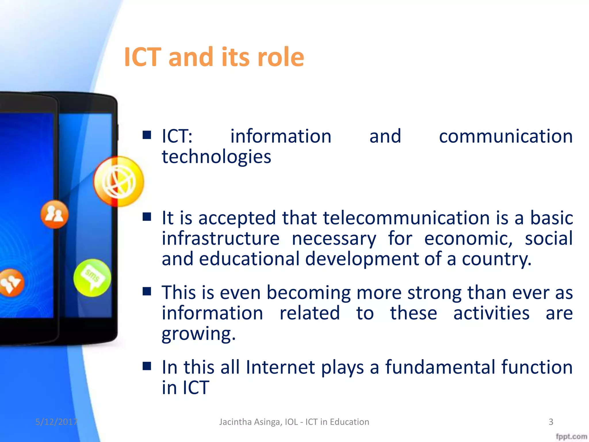 The use of ICT in Education | PPTX