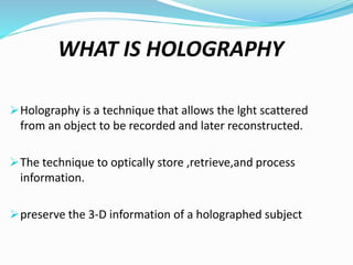 3D Holographic projection. | PPTX