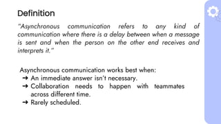 Synchronous and Asynchronous communication | PPTX
