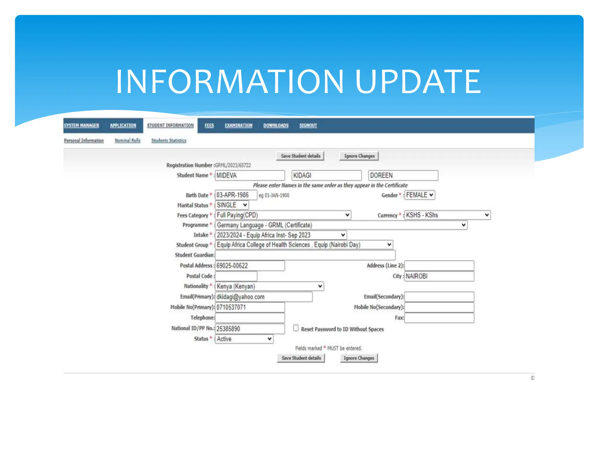 ICT PRESENTATION - LOGIN INTO STUDENT ACCOUN | PPT