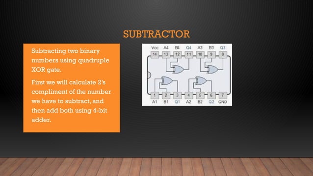 4 bit adder and subtractor using 2's complement | PPT