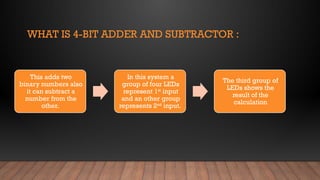 4 bit adder and subtractor using 2's complement | PPT