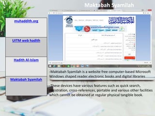 Hadith And WebSite - Create by Farhan | PPT