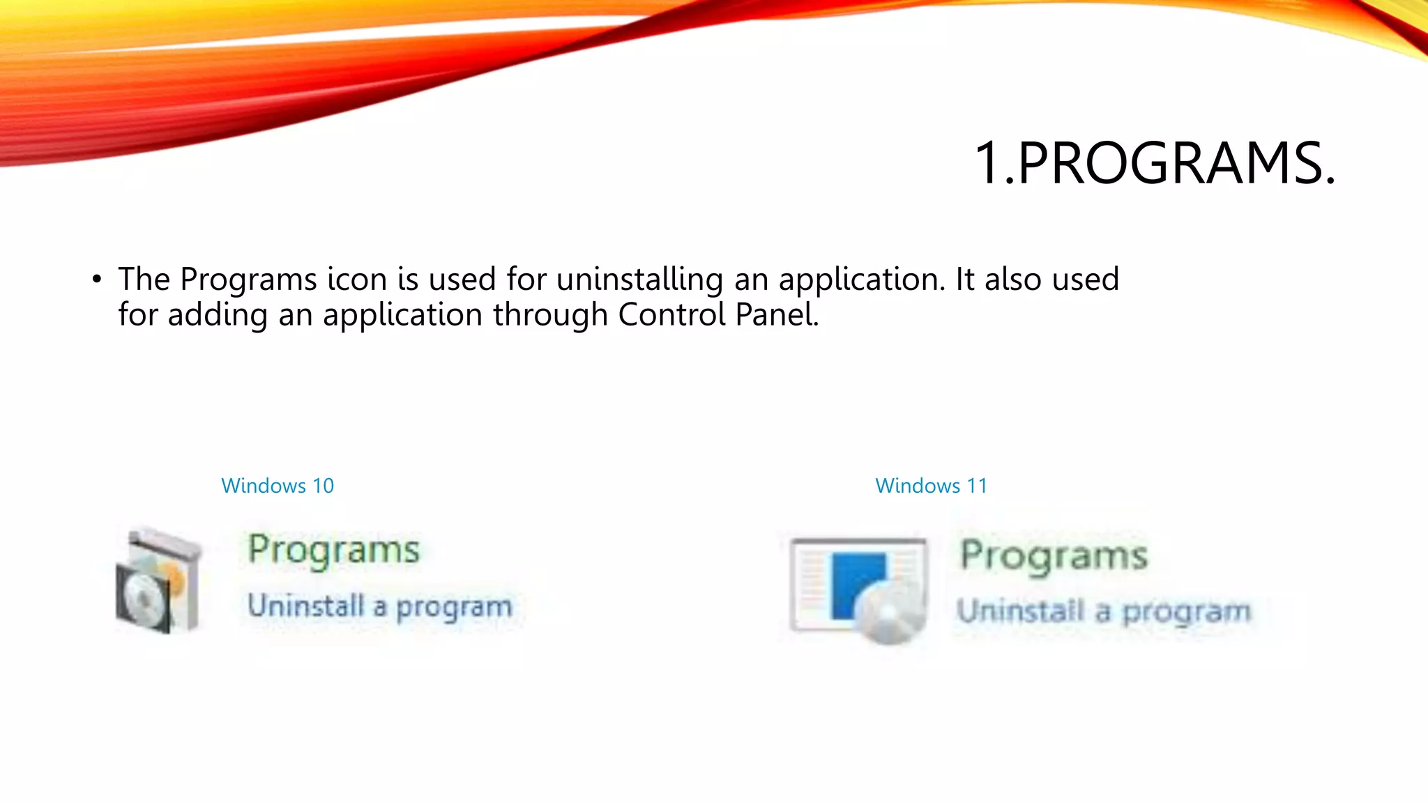 Features of Control Panel | PPTX