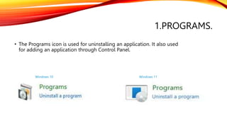 Features of Control Panel | PPTX