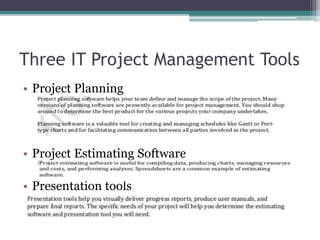 Ict project management | PPTX