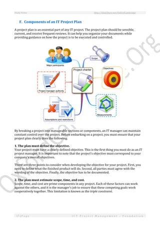 ICT Project Management - Study Notes | PDF