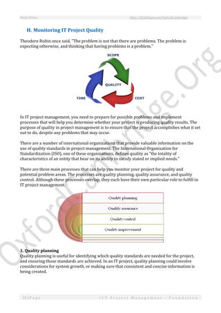 ICT Project Management - Study Notes | PDF