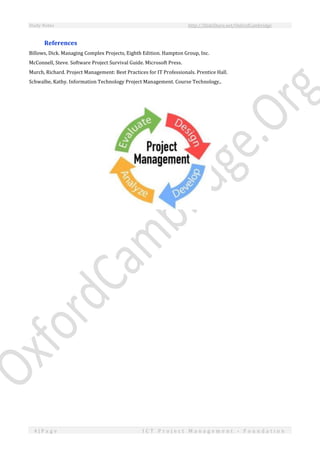ICT Project Management - Study Notes | PDF