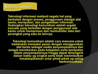 FAKTOR PERKEMBANGAN ICT DALAM DUNIA PENDIDIKAN | PPT