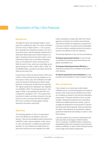 ICT Qatar: Integrated eGovernment | PDF