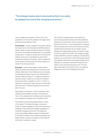 ICT Qatar: Integrated eGovernment | PDF
