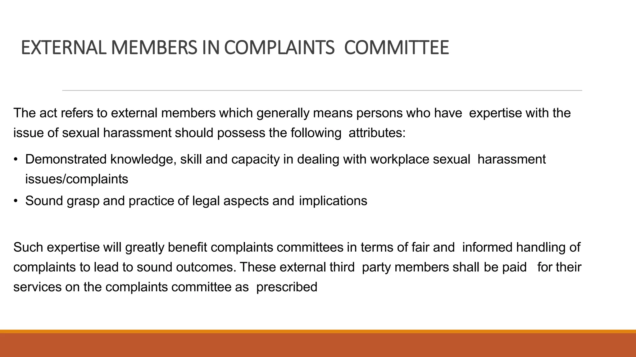 POSH Act TRAINING FOR IC MEMBERS | PPTX