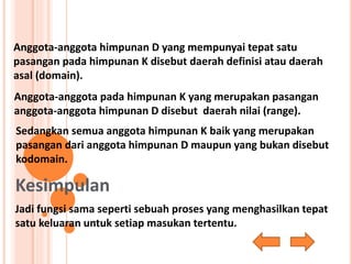 Ict relasi dan fungsi (yuli yanti) | PPT