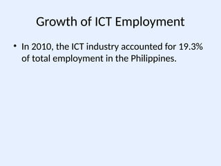 The Role and Impact of ICT in the Philippines' Economy and Society | PPTX