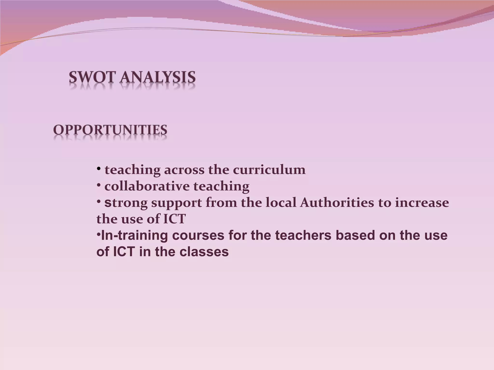 SWOT Analysis on the Use of ICT - Romania | PPT
