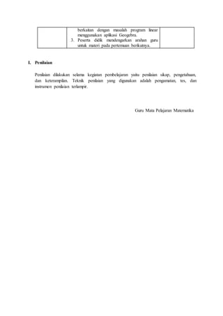 RPP ProgramLinear media Geogebra | DOCX