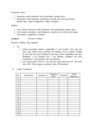 RPP ProgramLinear media Geogebra | DOCX
