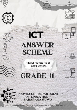 ICT Sabaragamuwa third Term Test Grade 11 answe scheme.pdf