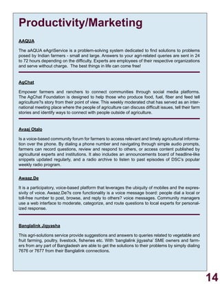 ICTs along the agriculture value chain | PDF