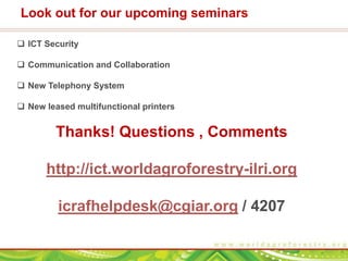 Ict seminar may31 | PPT