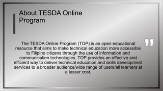 Existing ICT in TESDA & CHED | PPT